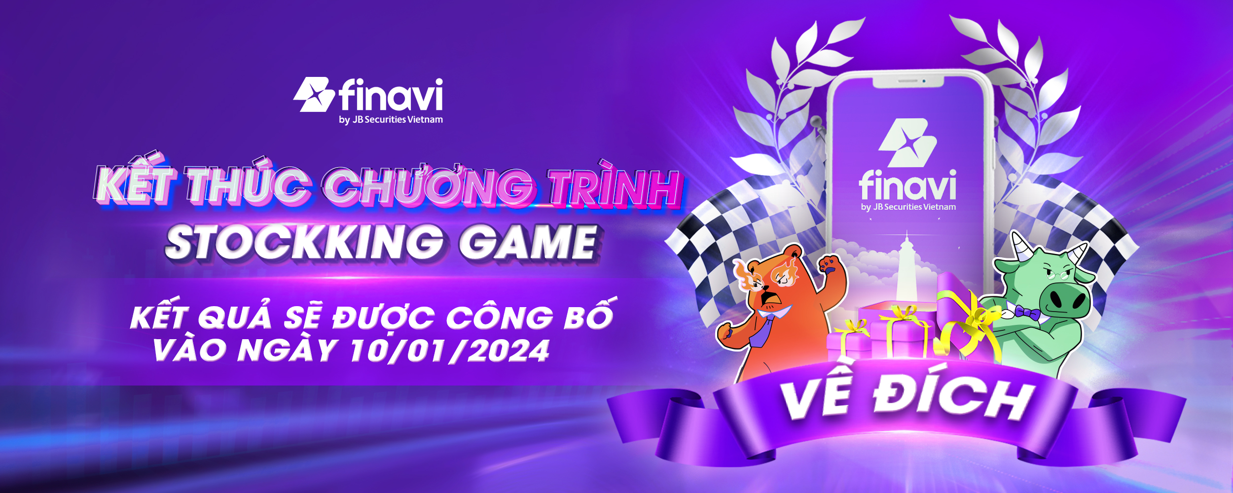 THÔNG BÁO: CHÍNH THỨC KẾT THÚC CHƯƠNG TRÌNH STOCKKING GAME - JBSV